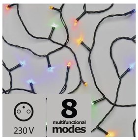 EMOS ZY2014 96 LED řetěz, 10m, červ./zel./mod., programy, časovač