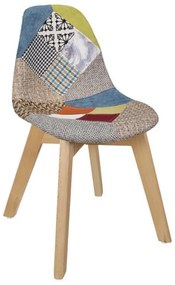 Dětská židlička PATCH, 33,5x58x35,5, hnědá/patchwork