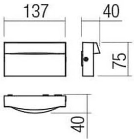 Redo 90426 - LED Venkovní nástěnné svítidlo POLIFEMO LED/8W/230V IP65 antracit