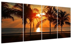 Obraz palmy v západu slunce (160x80 cm), 40 dalších rozměrů