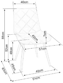 Čalouněná jídelní židle WILMA - černá / šedá