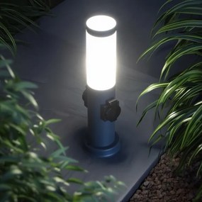 Brilagi -Venkovní lampa se 2 zásuv. SCHUKO NOVA 1xE27/15W/230V 40 cm IP44 antrac