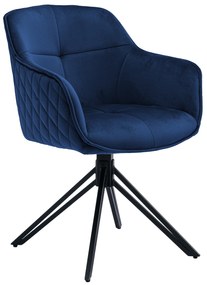 Jídelní židle s loketní opěrkou Emma Barva: Modrá