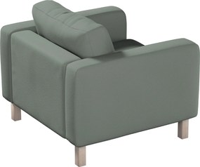 Potah na křeslo IKEA Karlstad, krátký barva zelená látka pletený vzor