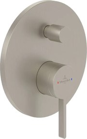 Villeroy & Boch Dawn - Baterie pod omítku, pro 2 spotřebiče, matný kartáčovaný nikl TVS10635311064