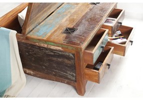 Massive home | Barevná konferenční truhla z masivu Jakarta recyklované dřevo