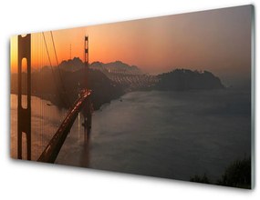 Obraz na skle Most Architektura 140x70 cm