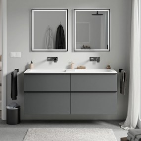 Koupelnová skříňka LAVOA 120 cm s umyvadlem z minerálního odlitku BRUXELLES