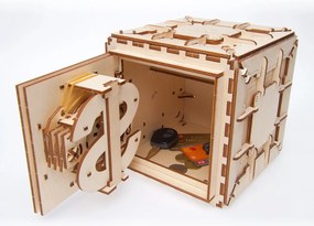 Ugears 3D dřevěné mechanické puzzle Trezor