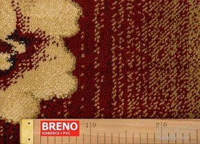 Breno Kusový koberec OPTIMAL DATURA O Dark Red, 120x170 cm, Vícebarevné