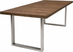 Vystavený jídelní stůl ORLEAN 220 × 90 cm – dub olej tmavý