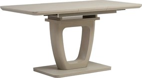Jídelní stůl 110+40x75 cm, skleněná deska, MDF cappuccino mat (110 x 75) cm
