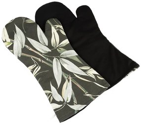 Bellatex Grilovací rukavice 2ks 22x46 cm Bambus černá