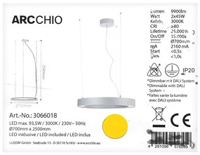 Arcchio | Arcchio - LED Lustr na lanku PIETRO 2xLED/45W/230V | LW1353