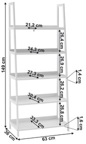 Kondela Víceúčelový regál, bílá, REON TYP 3