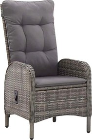 3dílný zahradní bistro set polyratan šedý 3058542