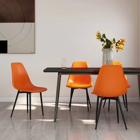 Jídelní židle 4 ks oranžové PP,  338061