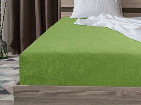 Froté prostěradlo POLY zelené 90 x 200 cm