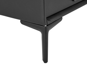 Noční stolek z umělé kůže černý SEZANNE Beliani