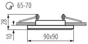 Podhledové svítidlo Kanlux MORTA CT-DSL50-B černá 18510