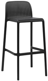 OnaDnes -20% Nardi Antracitově šedá plastová barová židle Lido 76 cm