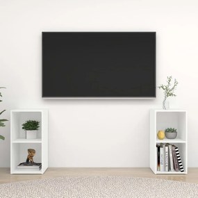 vidaXL Marketos TV skříňky 2 ks bílé 72 x 35 x 36,5 cm kompozitní dřevo