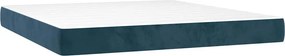 Box spring postel s matrací tmavě modrá 160x200 cm samet 3132751