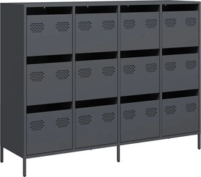 Příborník antracitový 135x39x103,5 cm ocel válcovaná za studena 3307175