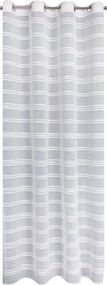 ZÁCLONA NA KROUŽCÍCH DOLY 140X250 CM BÍLÁ