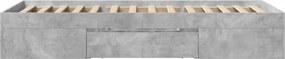 Rám postele betonově šedý 90 x 190 cm kompozitní dřevo 3295523