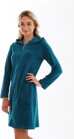 Krátký dámský župan na zip Bari 38 64 6450 deep lagoon - S