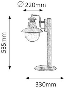 Rabalux ODESSA zahradní sloupek 8165