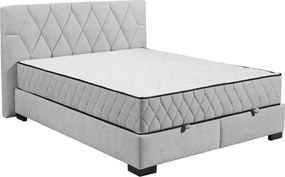 XXXLutz AMERICKÁ POSTEL, 160/200 cm, světle šedá MID.YOU - Postele s úložným prostorem - 002220053810