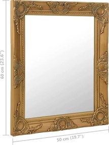 vidaXL Nástěnné zrcadlo barokní styl 50 x 60 cm [320317] Barva: Stříbrná