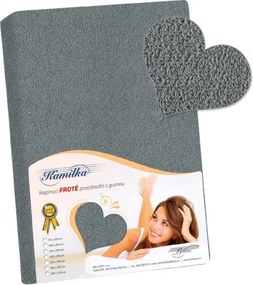 Bellatex Prostěradlo froté tmavá šedá rozměr 100x200 cm