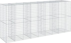 Gabionový koš s víkem 450 x 100 x 200 cm pozinkované železo 3295232