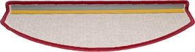 Schodové rohože 20 ks 65 x 24 x 4 cm červené půlkulaté velké 3365794