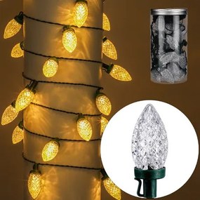 LED girlanda s dekoracemi ve tvaru koblihy 30 LED teplá bílá