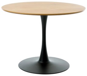 Kulatý jídelní stůl s deskou v dubovém dekoru ø 100 cm Cesura – Unique Furniture