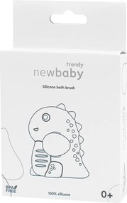 Dětský silikonový koupelový kartáč New Baby modrý