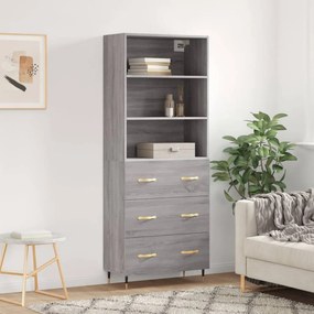Skříň highboard šedá sonoma 69,5 x 34 x 180 cm kompozitní dřevo 3189363