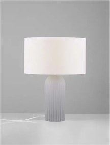LED šedo-bílá stolní lampa Ammos