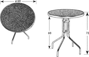 Derby RAINBOW zahradní stůl