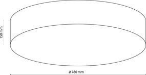 TK Lighting Černé stropní svítidlo Rondo 780mm pro žárovku 6x E27 TK4409