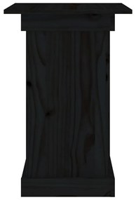 Stojan na květiny černý 40 x 40 x 60 cm masivní borové dřevo,  823633