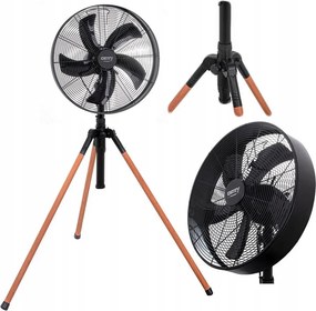 Ventilátor Na Stativu Loft 40 CM Stojící, Velký, Nastavitelný, 16", Černý