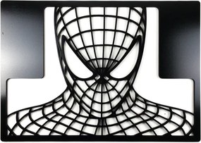 Dřevěná dekorace Spiderman černá