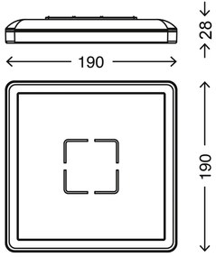 Briloner 3174-015 - LED Stropní svítidlo FREE LED/12W/230V 19x19 cm