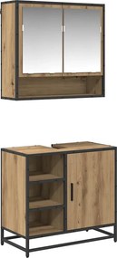 Sada koupelnového nábytku 2 ks Artisanový dub Kompozitní dřevo 3402555