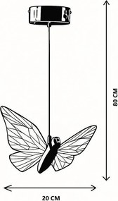 Kovové LED závěsné svítidlo ve zlaté barvě se stínidlem z akrylového skla ø 20 cm Myrna – Opviq lights